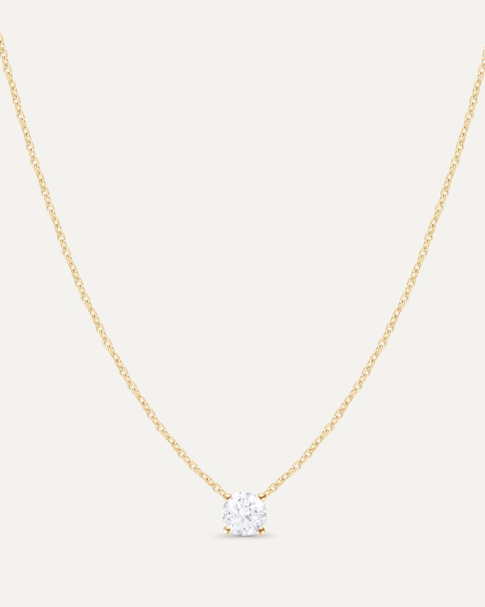 Collier diamant solitaire 0,25 carat en or massif 375 | DYAMKA